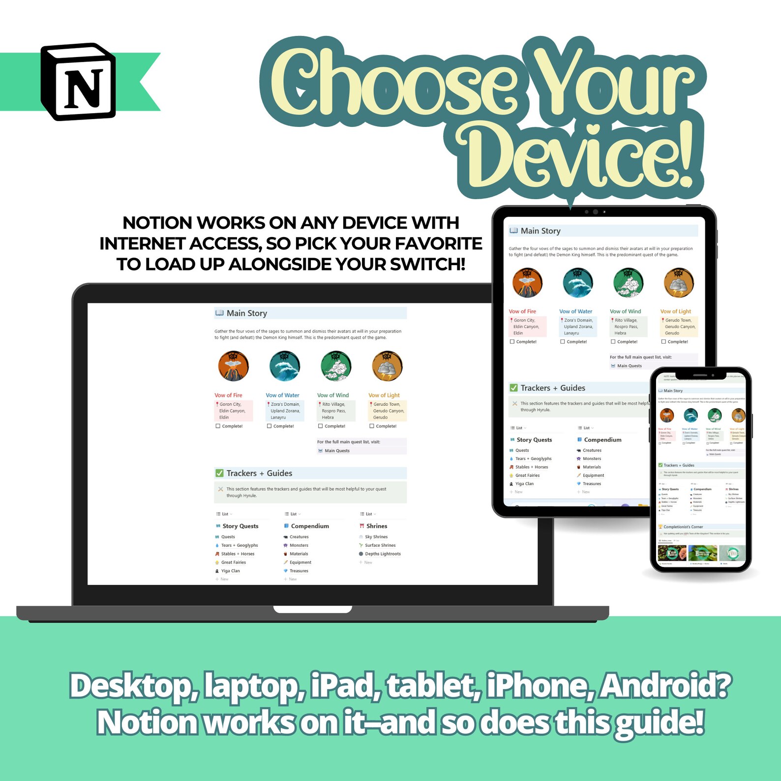 Tears of the Kingdom Guide in Notion LOZ TOTK Interactive Map TOTK ...