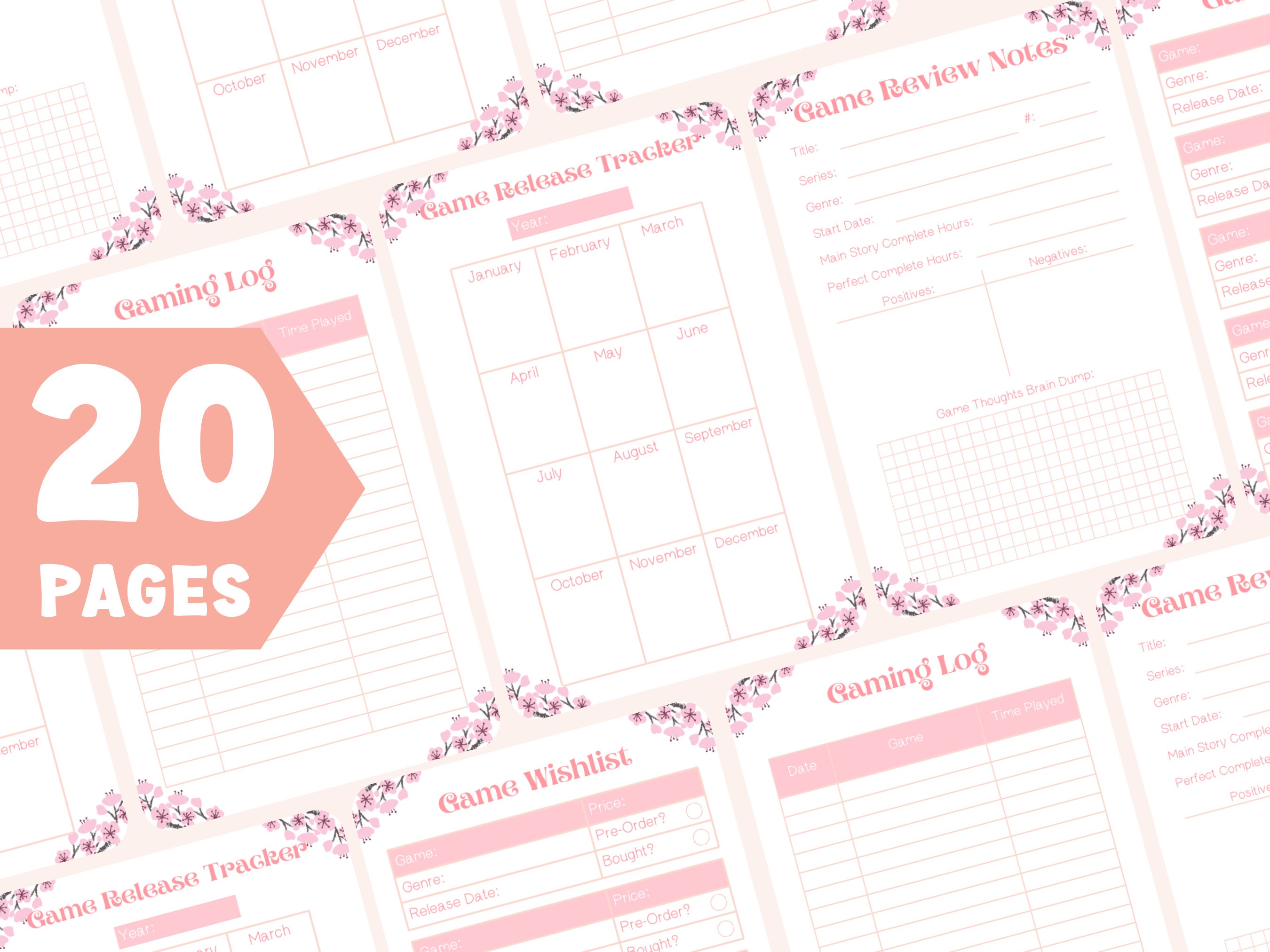 Gaming Planner | Cozy Gamer Printable Planner | Kawaii Gaming Stuff ...