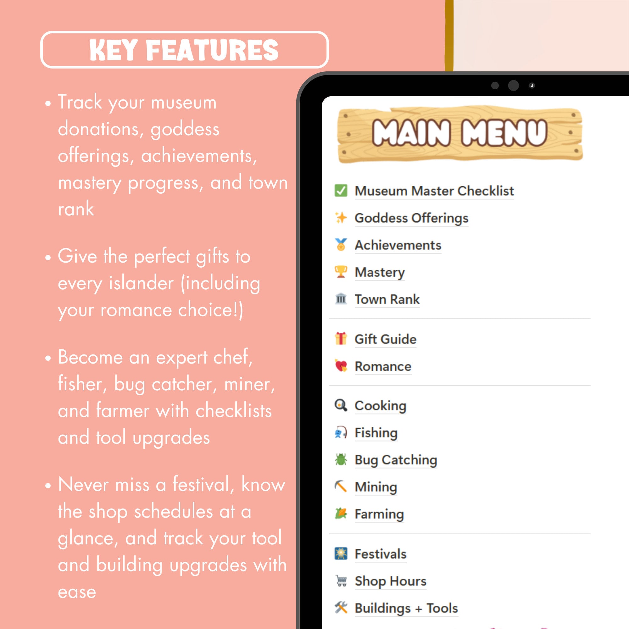 Coral Island Guide, Coral Island Planner, Coral Island Checklist, Cozy ...