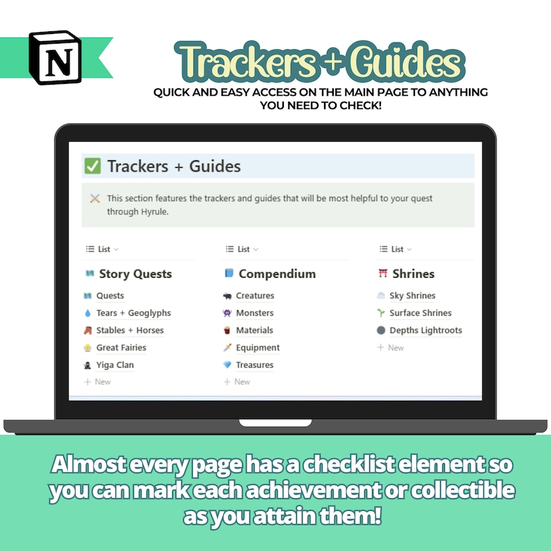 Tears of the Kingdom Guide in Notion LOZ TOTK Interactive Map TOTK ...