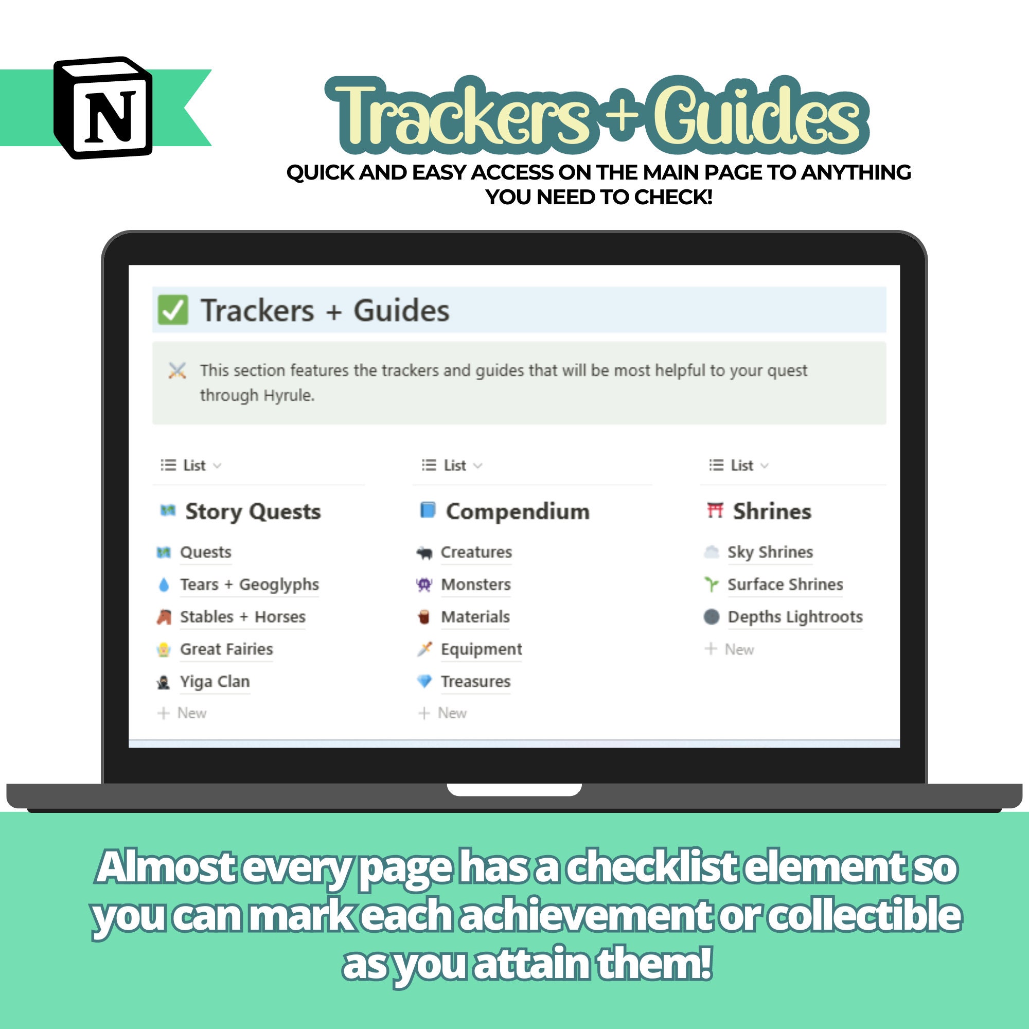 Tears of the Kingdom Guide in Notion LOZ TOTK Interactive Map TOTK ...