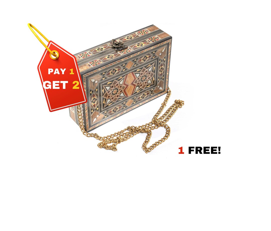 Handmade Wooden Mosaic Inlay Women Bag | Mother-of-pearl Inlay |wooden ...