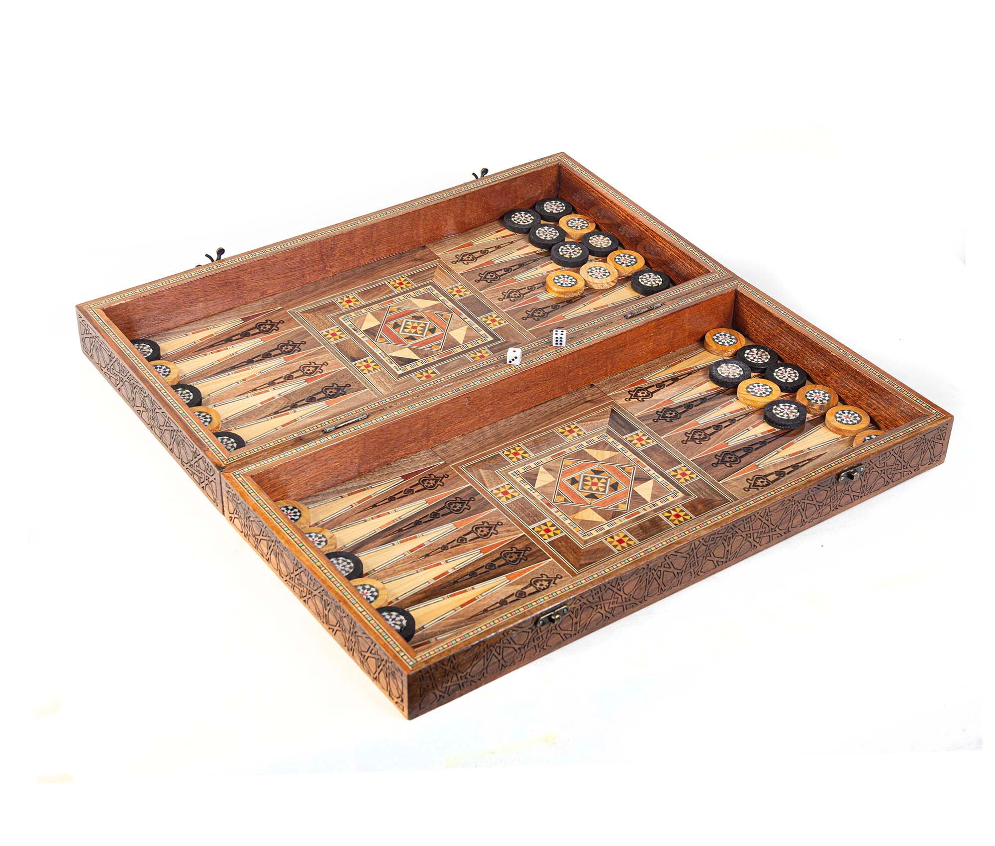 Luxurious, Chess and Backgammon Board, Including 20 Chess and ...