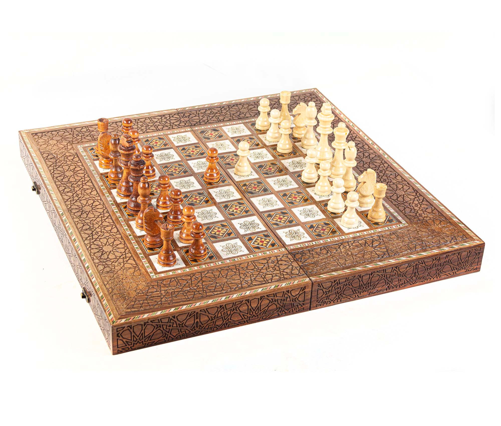 Luxurious, Chess and Backgammon Board, Including 20 Chess and ...