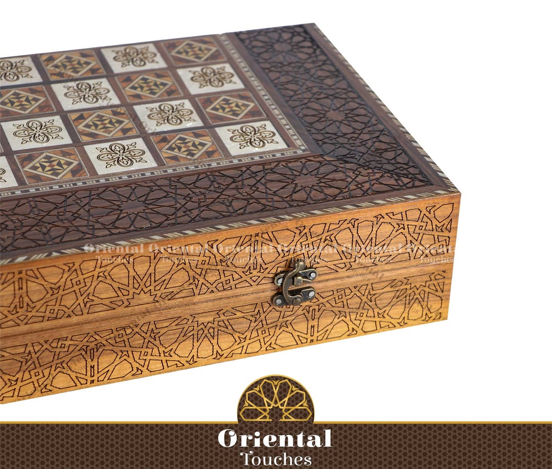 Handcrafted Arabic-patterned Chess and Backgammon Table Arabic & Syrian ...