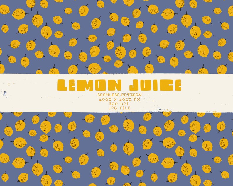 Bright Pattern With Lemons, Simple Shapes Repeating Pattern, Digital ...