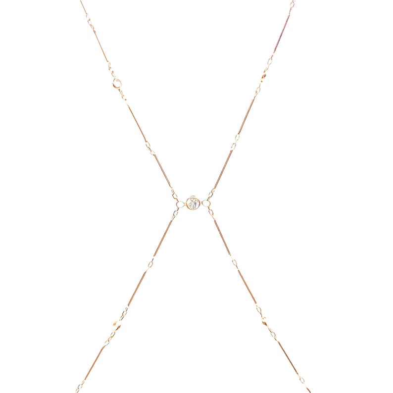 Silver Body Chain X Shape Body Chain Beach Body Jewelry - Etsy