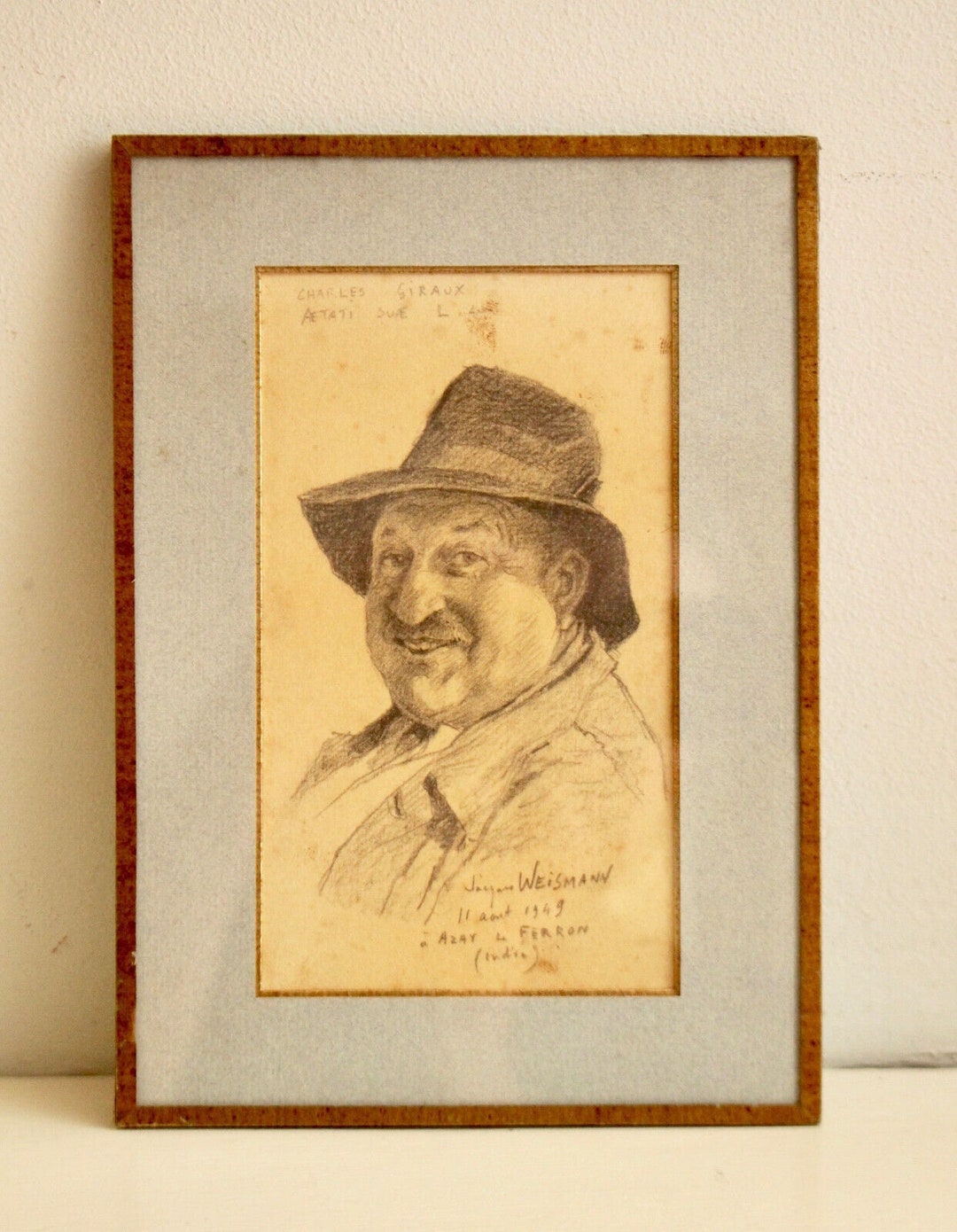 JACQUES WEISMANN; Pencil Sketch, Portrait, Collection Joseph Thibault ...