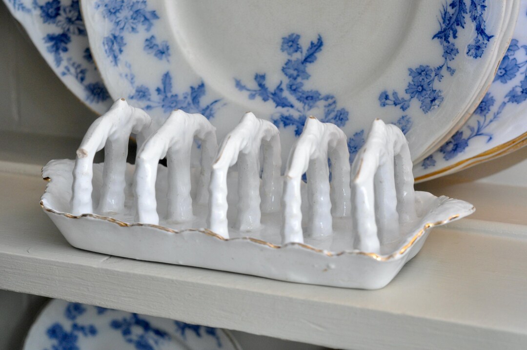 A Smart Little Antique Victorian Ceramic Toast Rack - Etsy