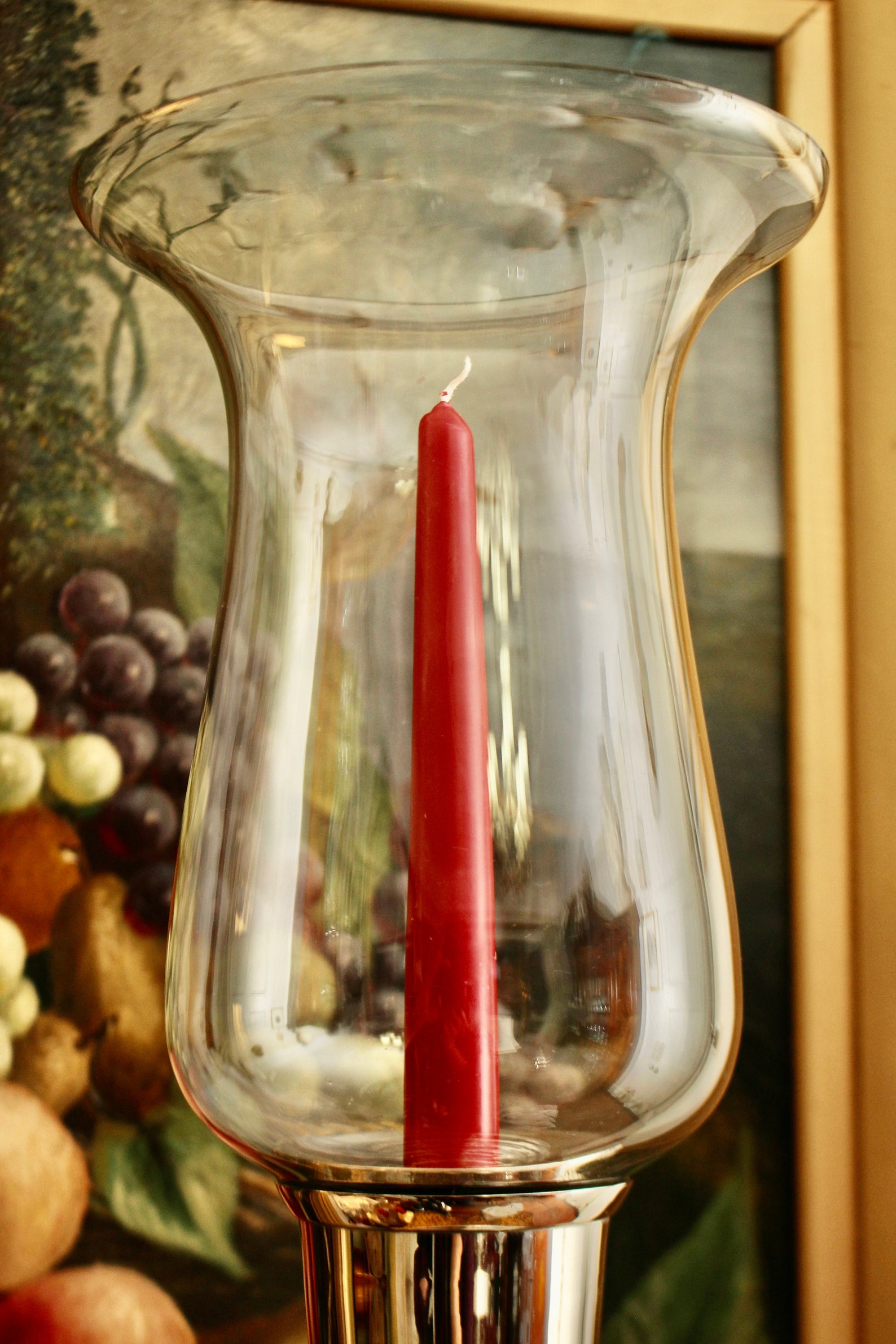 A Large and Stately Glass Storm Candle Lantern, 14" - Etsy