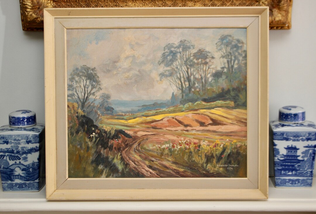 KENNETH COWBURN (XX-): Cornish Landscape, Oil on Board, Signed Lower ...