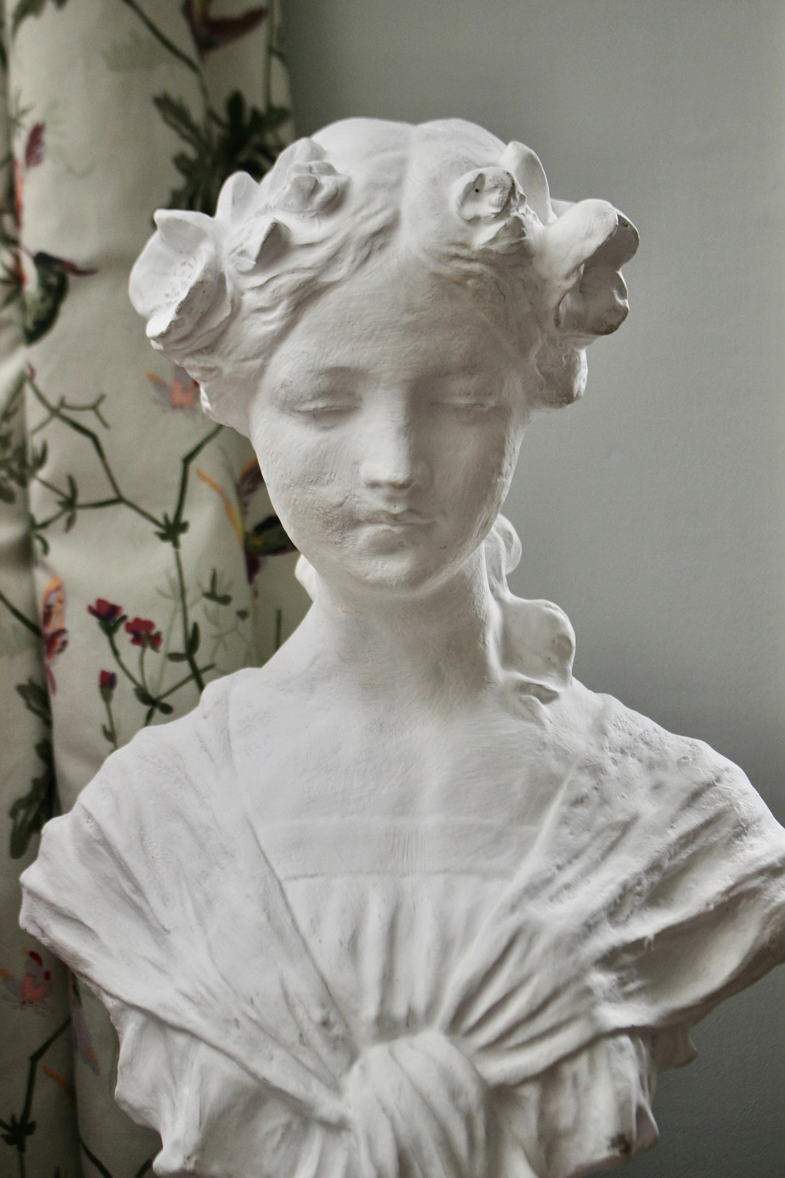 A Charming Classical Plaster Bust, 'flora', After Van Vaerenbergh 48cm ...