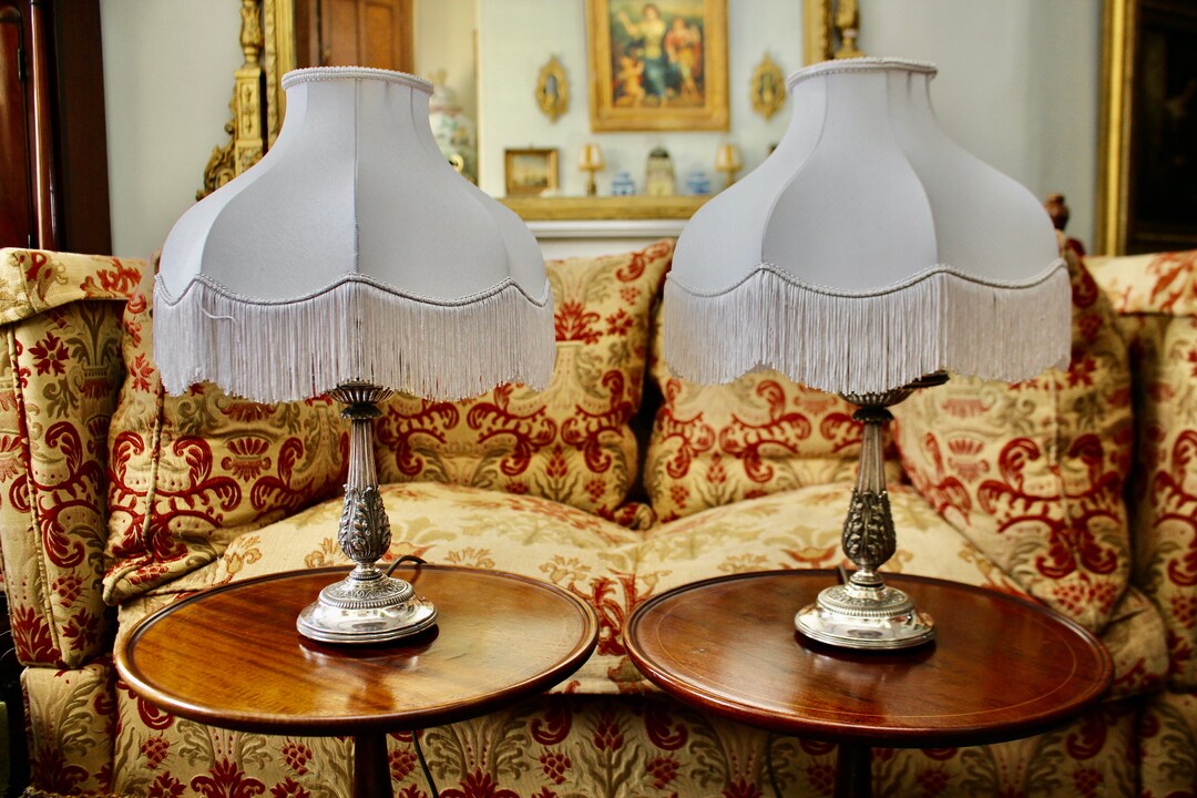A Smart Pair of Antique Horace Woodward & Co Silver Plated Lamps - Etsy
