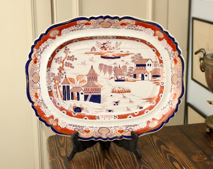 A Superb C19th Mason's Ironstone Meat Platter, 'old India' C 1850 ...