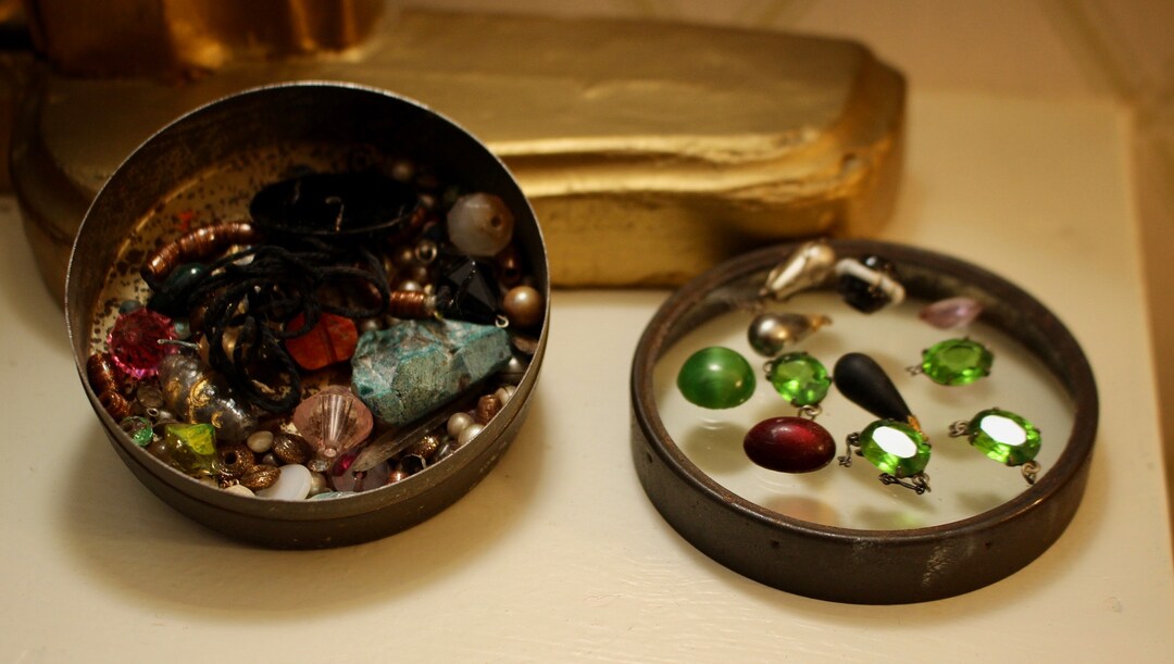An Old Container Brim Full of Assorted Beads and Costume Jewels - Etsy