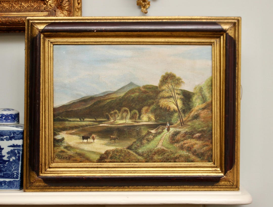 Peters (XX-), Watering the Cows, A Bucolic Idyll, Oil on Canvas, Smart ...