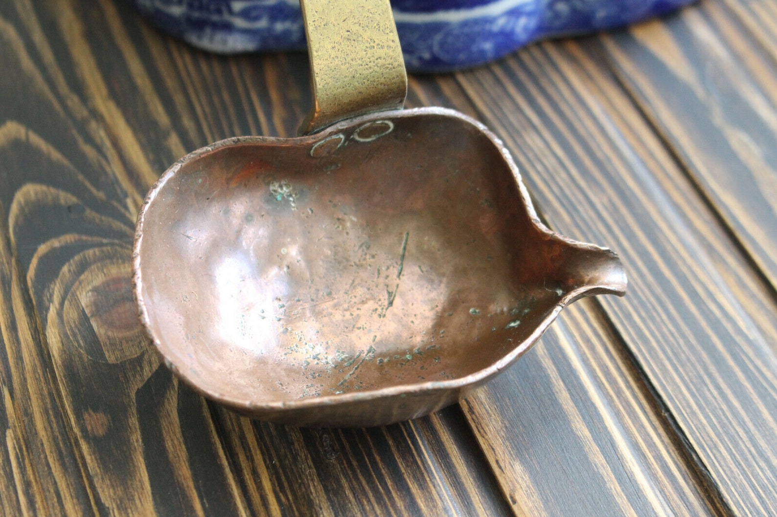 A Charming Antique Rustic Copper Ladle, Hand Beaten, C19th Farmhouse ...