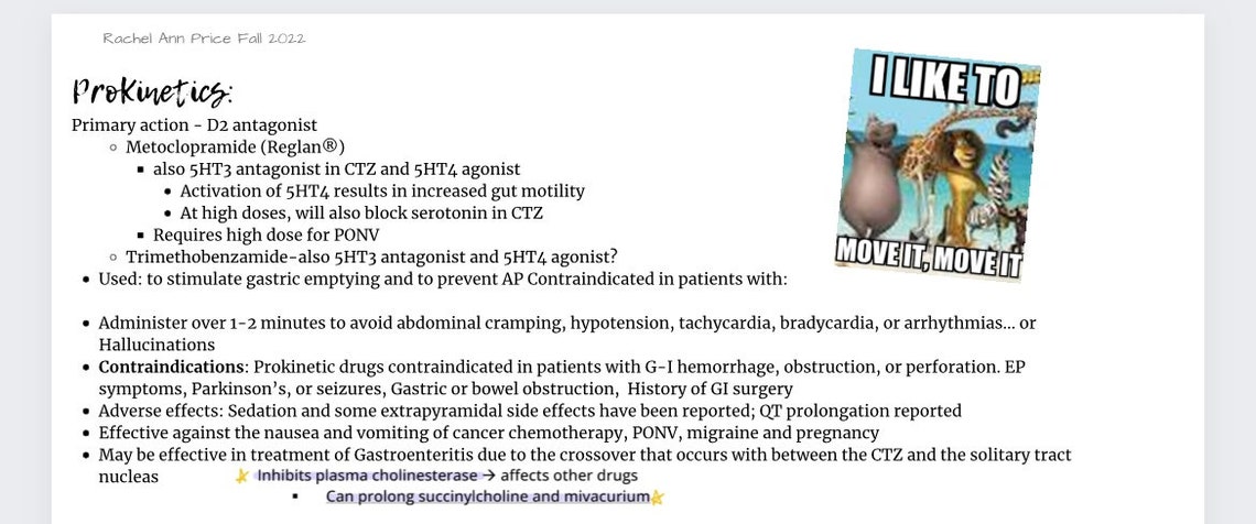 Anesthesia Notes Anti-emetic Notes Pharmacology Notes Medical School ...