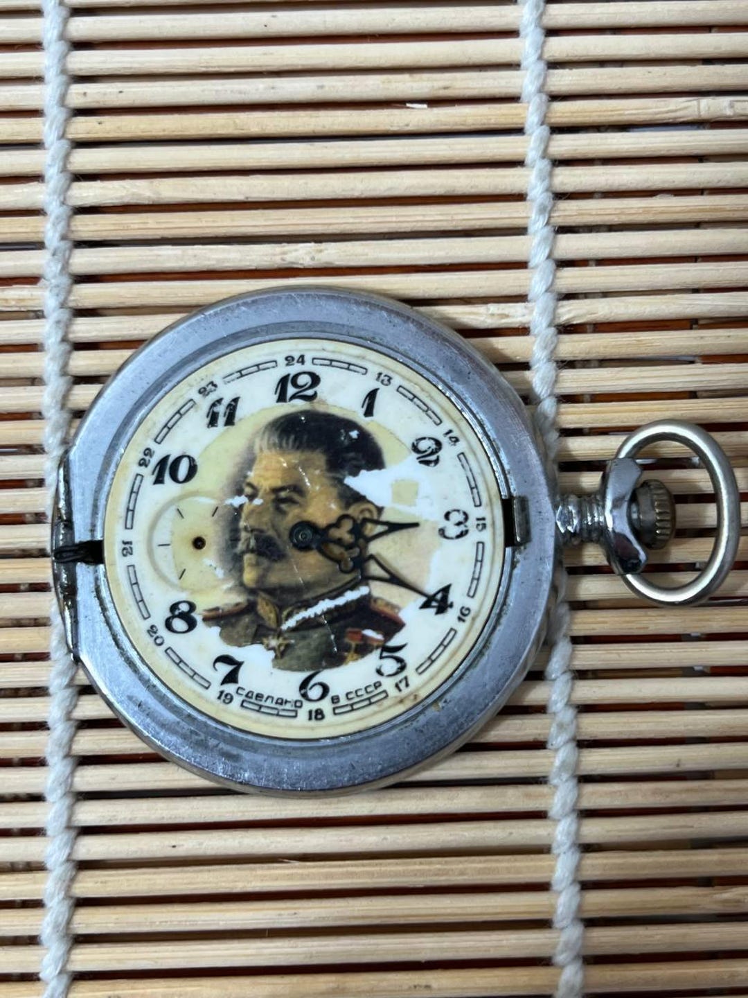 Vintage Soviet Pocket Watch With Stalin's Image - Etsy