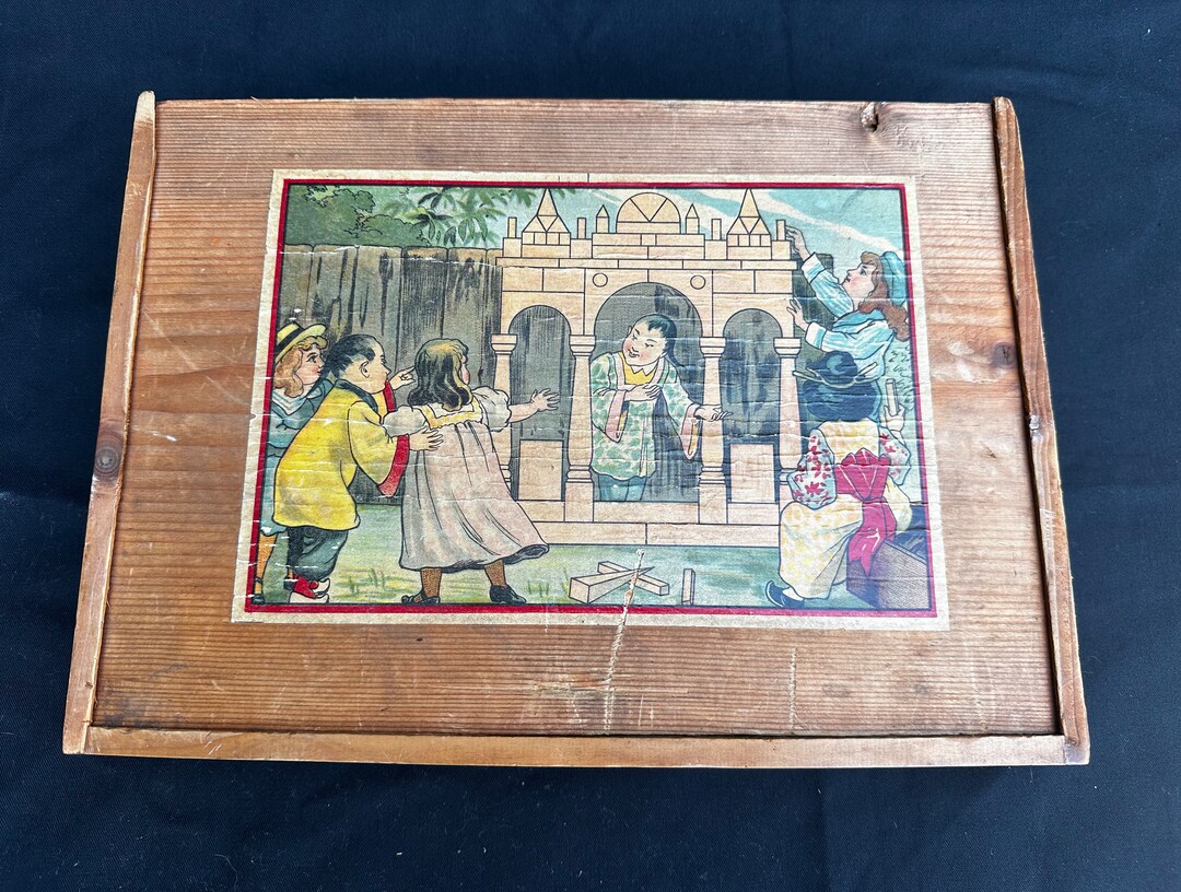A Set of Construction Blocks From the 1950s, Wooden Blocks for Children ...