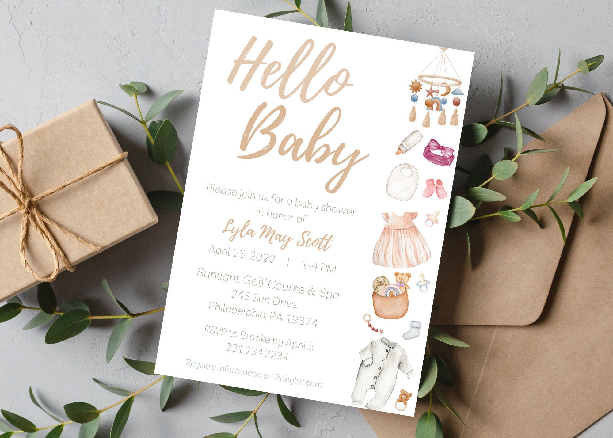 Baby Shower BUNDLE, Baby Shower Invitation, Book for Baby, Diaper ...