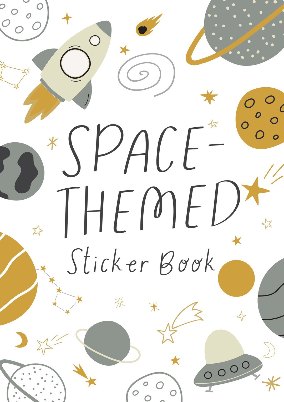 Space-themed Sticker Book - Etsy