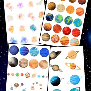 Space-themed Sticker Book - Etsy