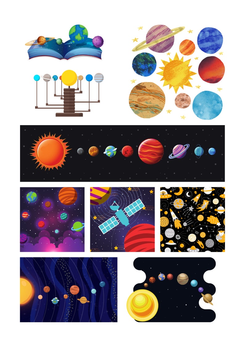Space-themed Sticker Book - Etsy