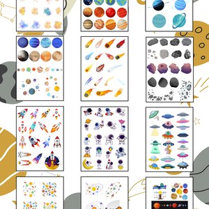 Space-themed Sticker Book - Etsy