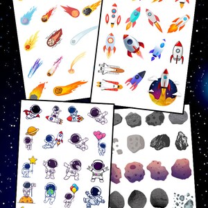 Space-themed Sticker Book - Etsy