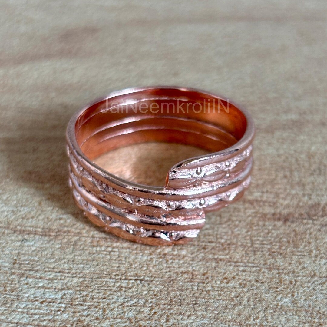 Handcrafted Solid Copper Band Ring: Artisan Design - Etsy