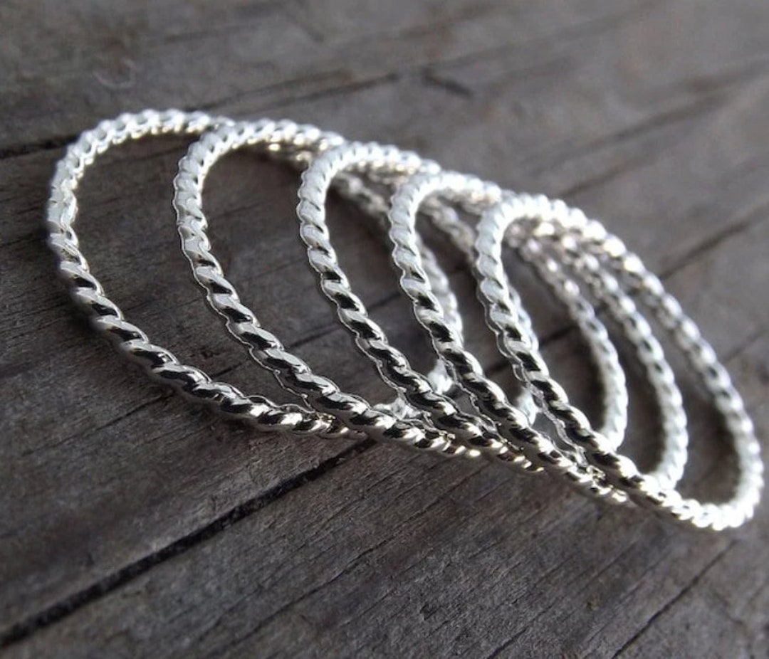 Sterling Silver Stacking Rings Set | Stackable Ring Set 925 Silver ...