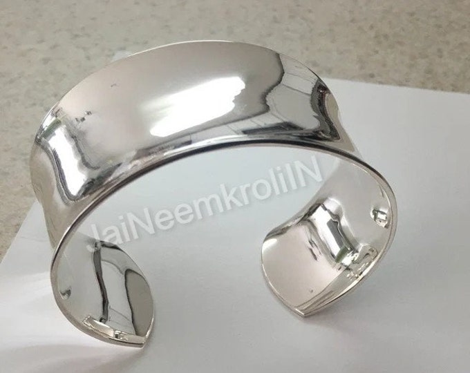 Women Bracelet Sterling Wide Cuff Bangle Open Bangle Bracelet Silver ...