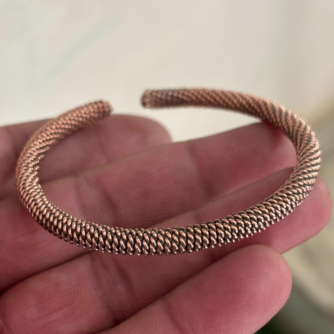 Artisan Handcrated Loop Designs Copper Bangle - Etsy