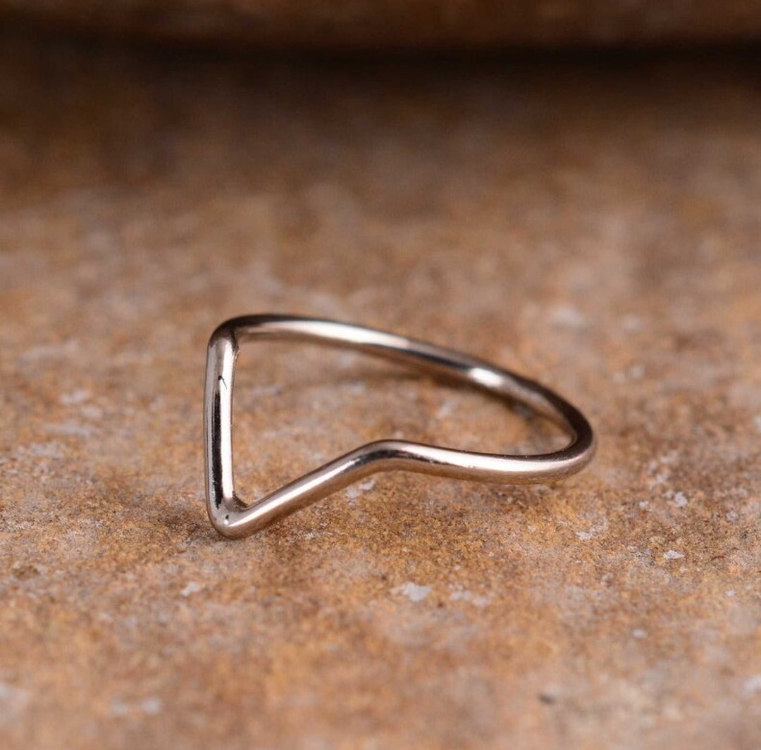 Silver Chevron Ring, Handmade Ring, 925 Sterling Silver Ring, Plain ...