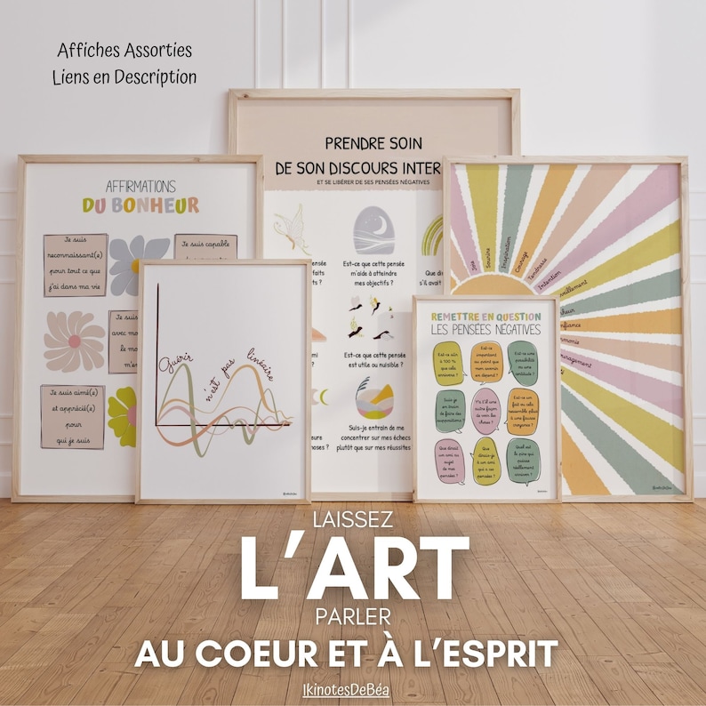 Printable French Daily Affirmations Poster, Positive Therapy Poster ...