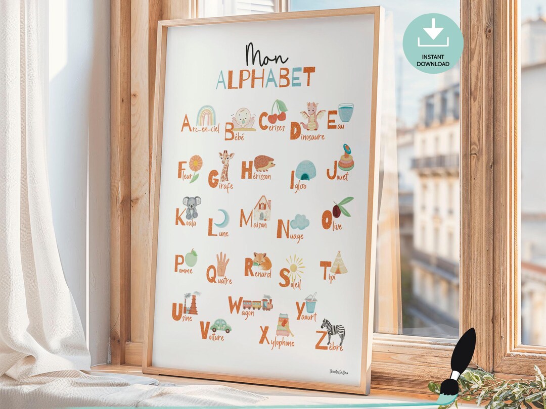 Speech Therapy Alphabet Poster, ABC for Kids in French, Educational ...