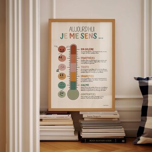Feelings Barometer in French, Physical Poster, Kid's Wall Decor ...