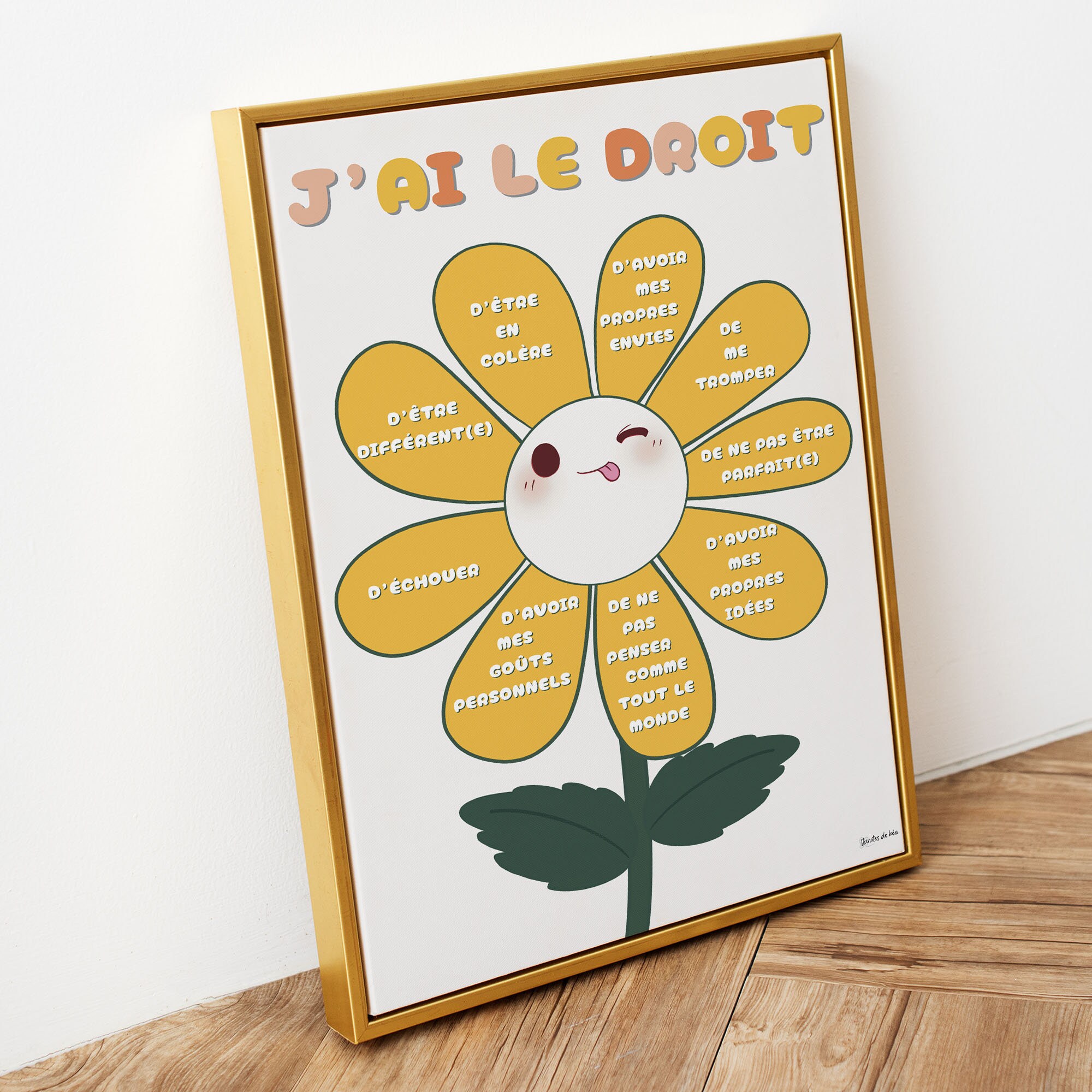 Affiche affirmation française, santé mentale enfant Décor de salle de ...