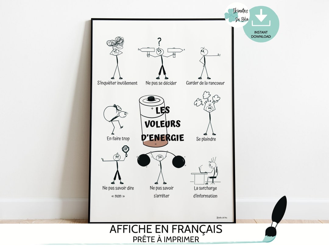 French Mental Health Motivational Poster Printable Wall Art - Etsy