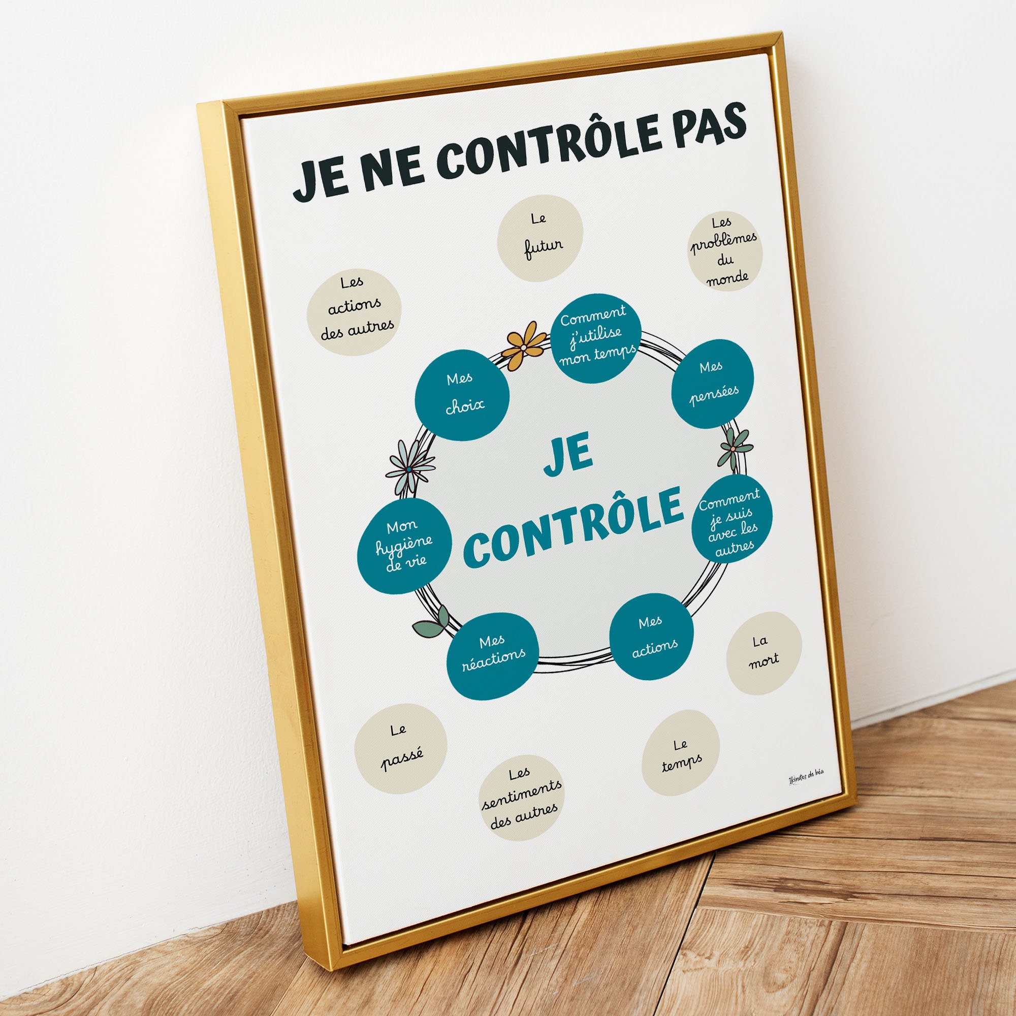 Circle of Control Psychology Poster, French Mental Health, Therapy ...