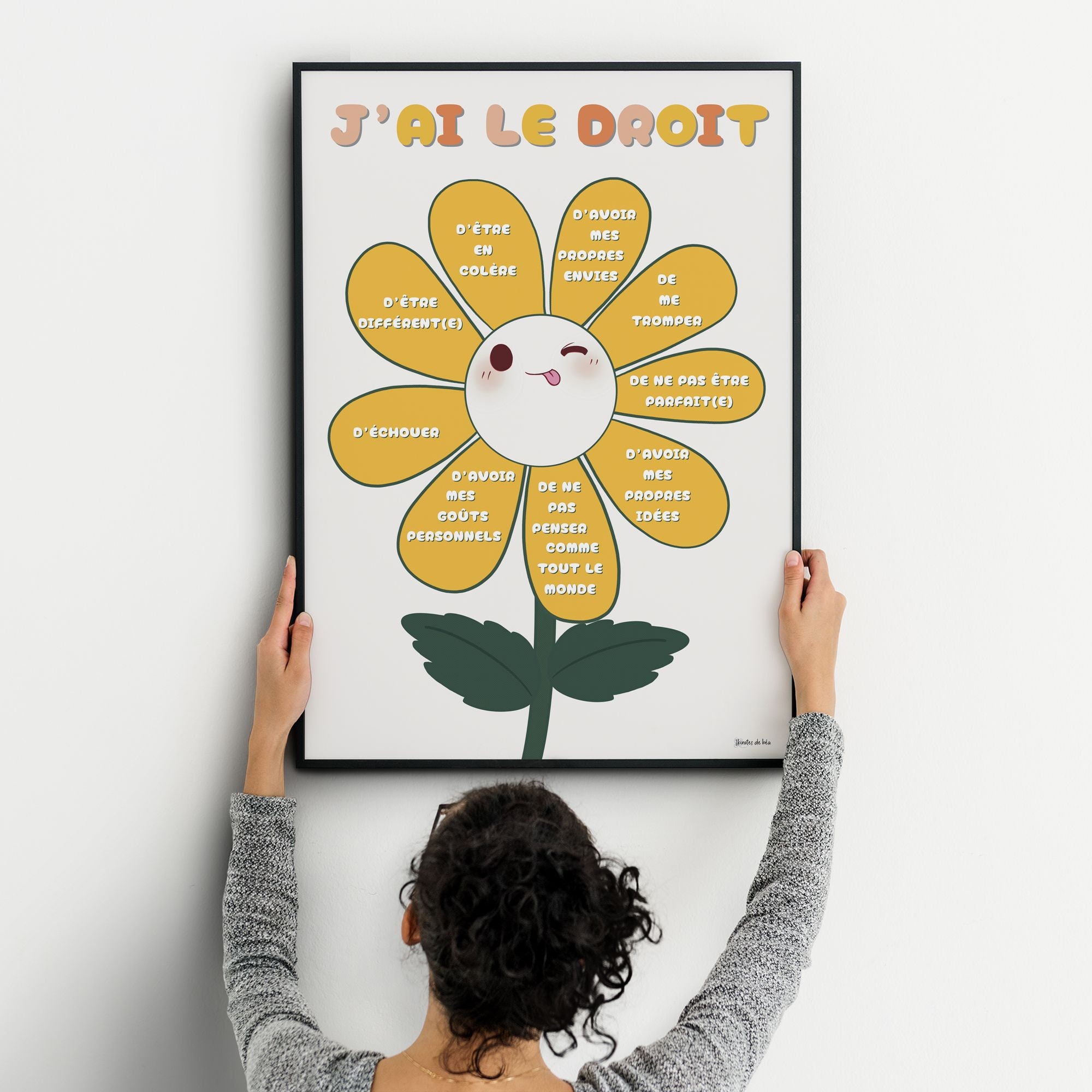 Affiche affirmation française, santé mentale enfant Décor de salle de ...