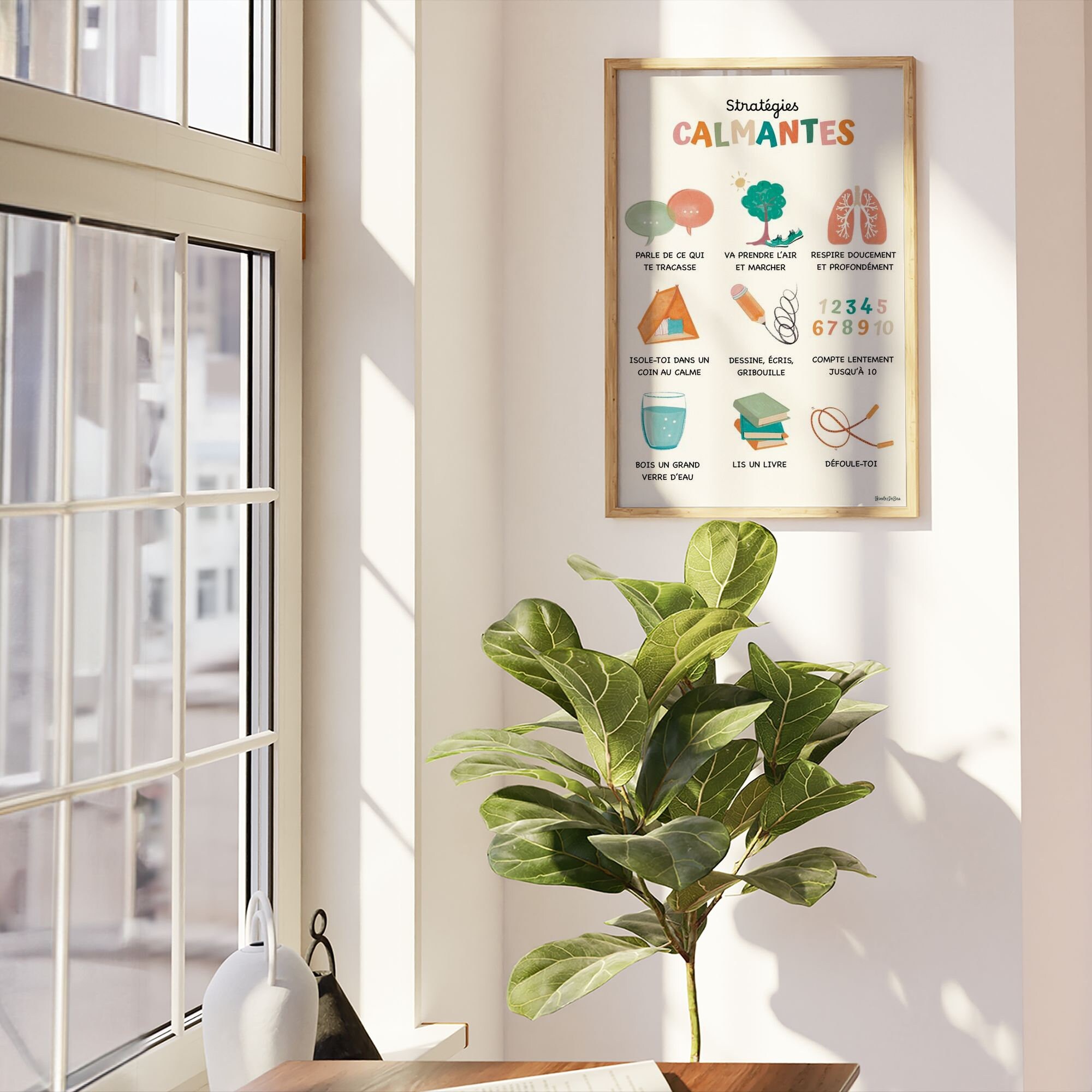 French Therapy Poster, Calming Strategies Print, Therapy Office Decor ...