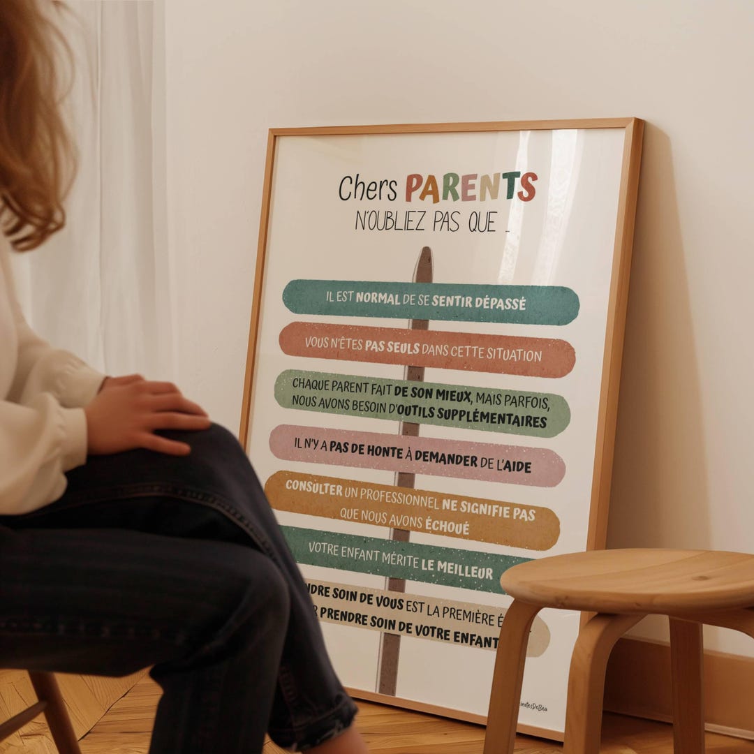 Parenting and Teenagers Poster in French, Parental Mental Health ...