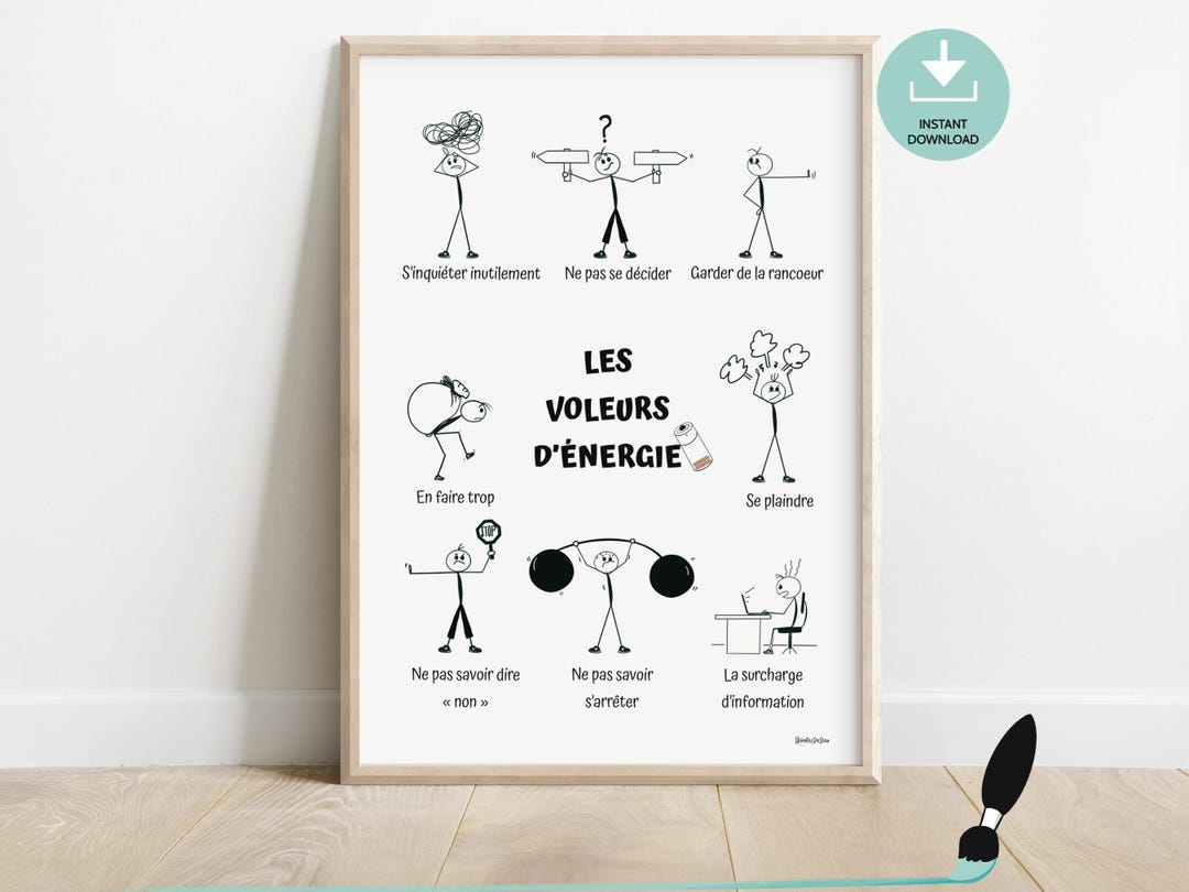 French Mental Health Motivational Poster - Printable Wall Art ...