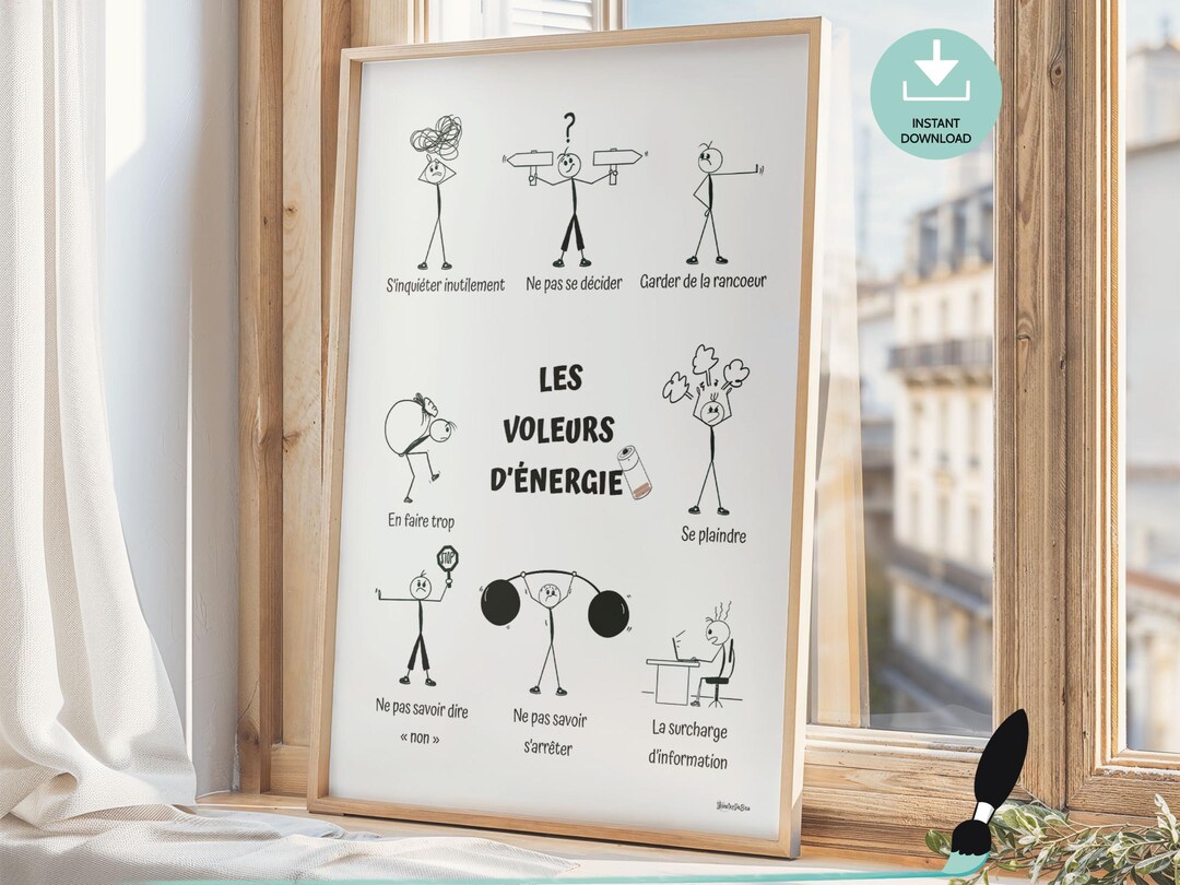French Mental Health Motivational Poster - Printable Wall Art ...