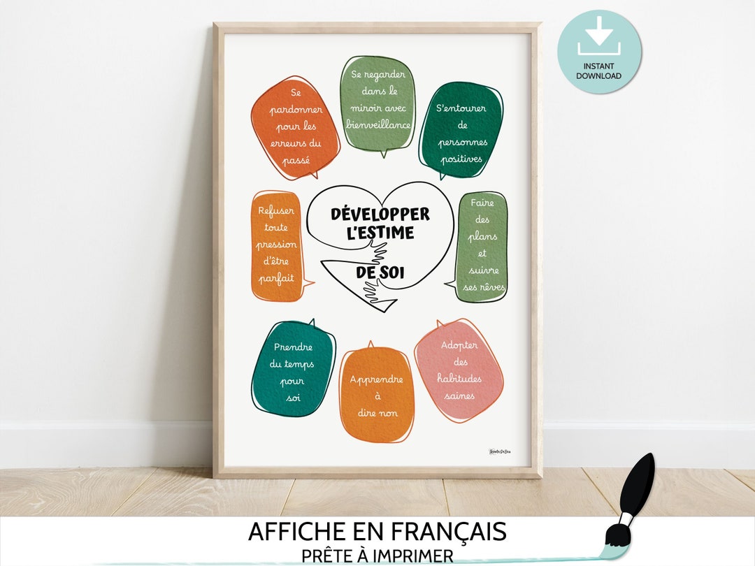 French Motivational Poster, CBT, Positive Sentence for Kids, Therapy ...