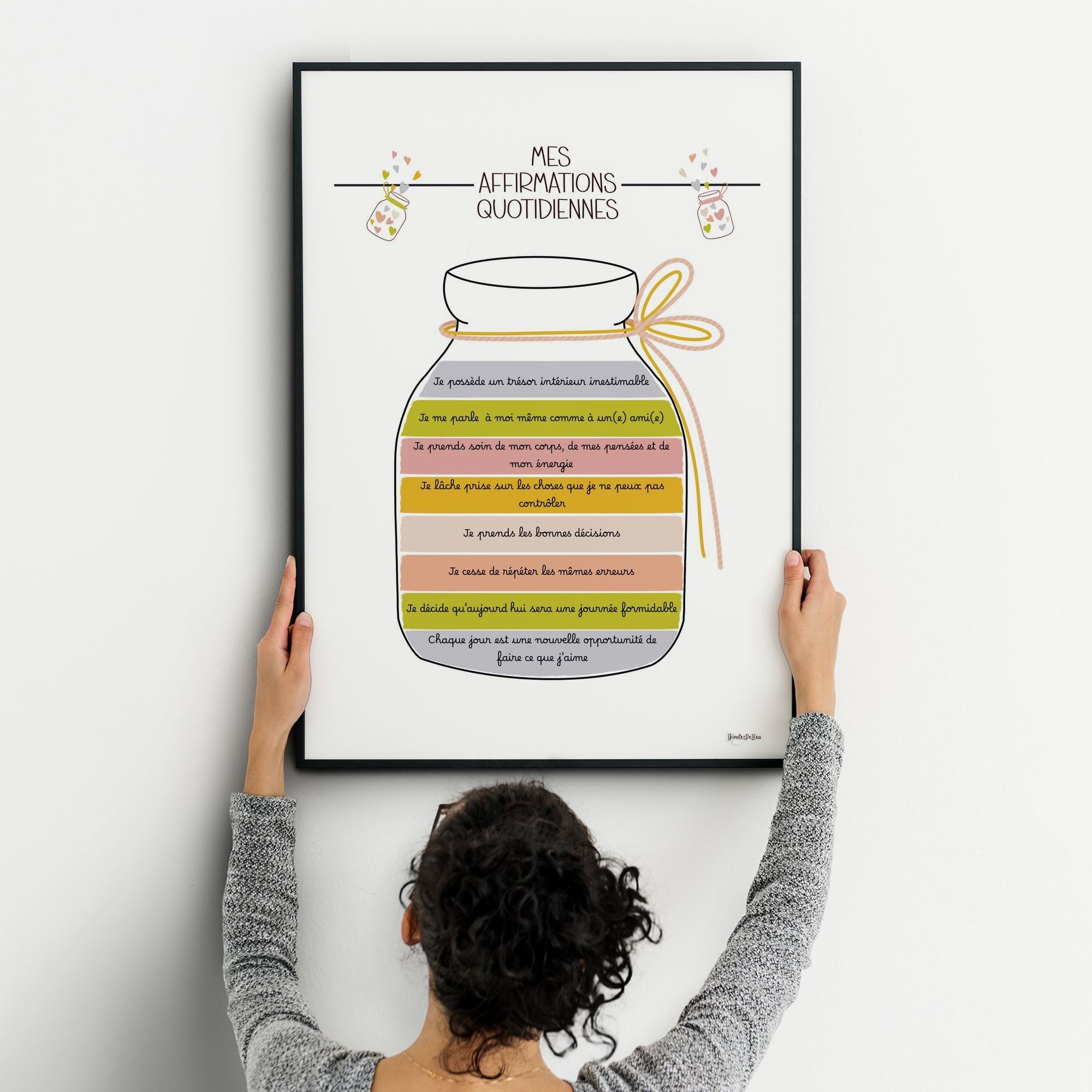 Printable French Daily Affirmations Poster, Positive Therapy Poster ...