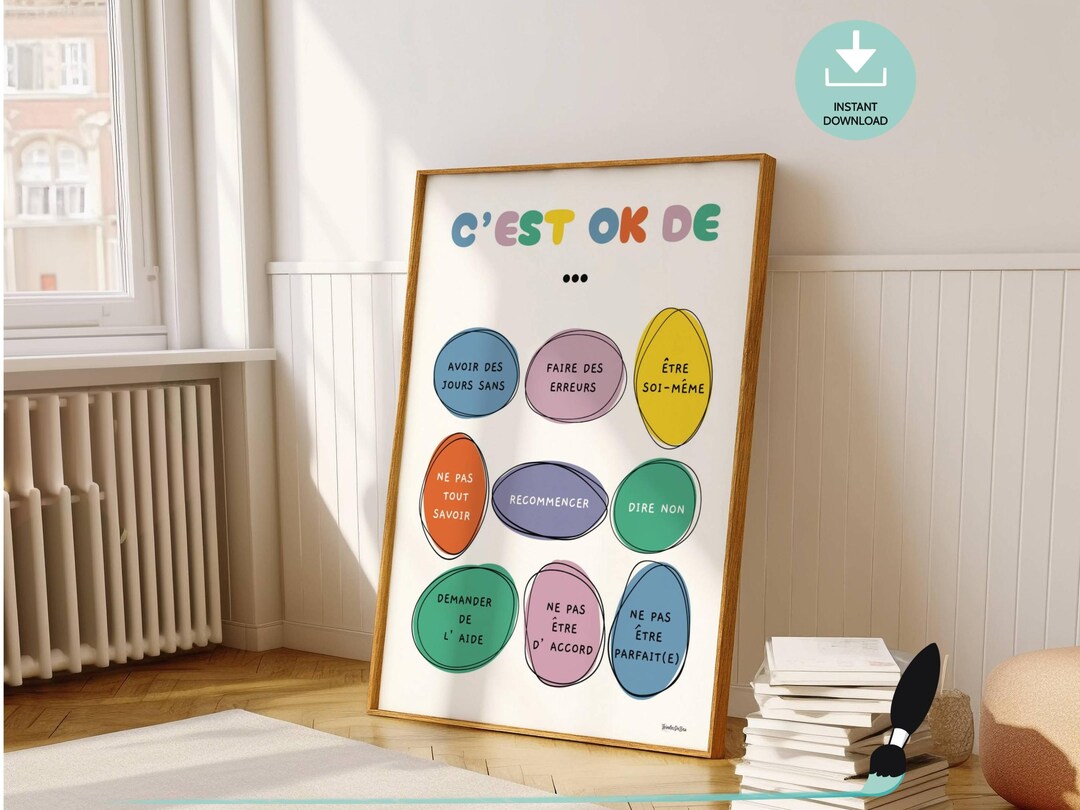 French Kid Affirmation Poster, It's Ok - Montessori Tools - Printable ...