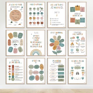 Bundle of French Mental Health Posters, School Counselor, Psychologist ...